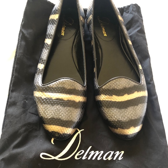 Delman | Shoes | Womans Size 9 Delman Multicolored Flats Snake Skin ...